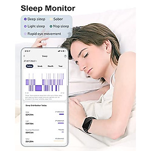 RUIMEN Smart Watch Answer/Make Calls Fitness Watch with Spare Strap Reloj Inteligente 1.7”Full Touch Smartwatchs for Women Men Heart Rate/Sleep Monitor Watch 100+ Sports IP68 Waterproof(Black)