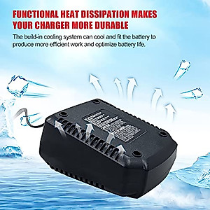 Moccdor Quick Charge Dock for Snow Joe 24V Battery and Sun Joe 24V Battery，for Use in iBAT24 and 24VBAT Series Batteries, with LED Flashing Indicator Lights，Black
