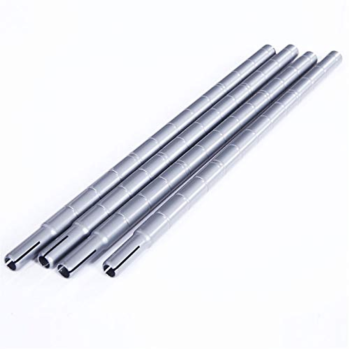 4-Wire Shelving Silver Gray Metal Storage Rack Height Adjustable Shelves, Heavy Duty Commercial Grade Steel Utility Layer Shelf Rack Organizer for Restaurant, Pantry, Kitchen Garage, 13.8"x9.8"x31.5"