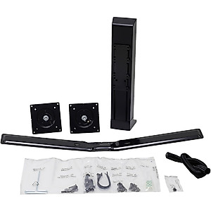 Ergotron – WorkFit Dual Monitor Kit – for 2 Monitors Up to 24 inches, 6 to 14 lbs Each – Add-on for WorkFit-T, WorkFit-TL, WorkFit-TX and WorkFit Corner – Black