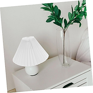 NOLITOY 1Pc Pleated lampshade retro home decor flower embellishments white lamp shade table fabric lamp shade Table Lamp Lampshade mushroom lamp Durable Lampshade Cloth Lampshade Simple