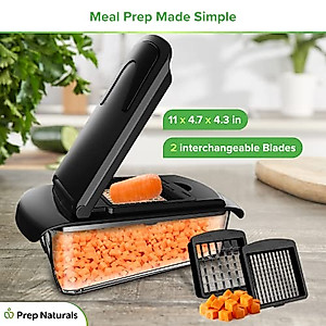 Vegetable Chopper, Veggie Chopper - Chopper Vegetable Cutter, Food Chopper & Onion Chopper - Veggie Chopper With Container, Vegetable Chopper With Container, Onion Chopper Dicers, Choppers - Black