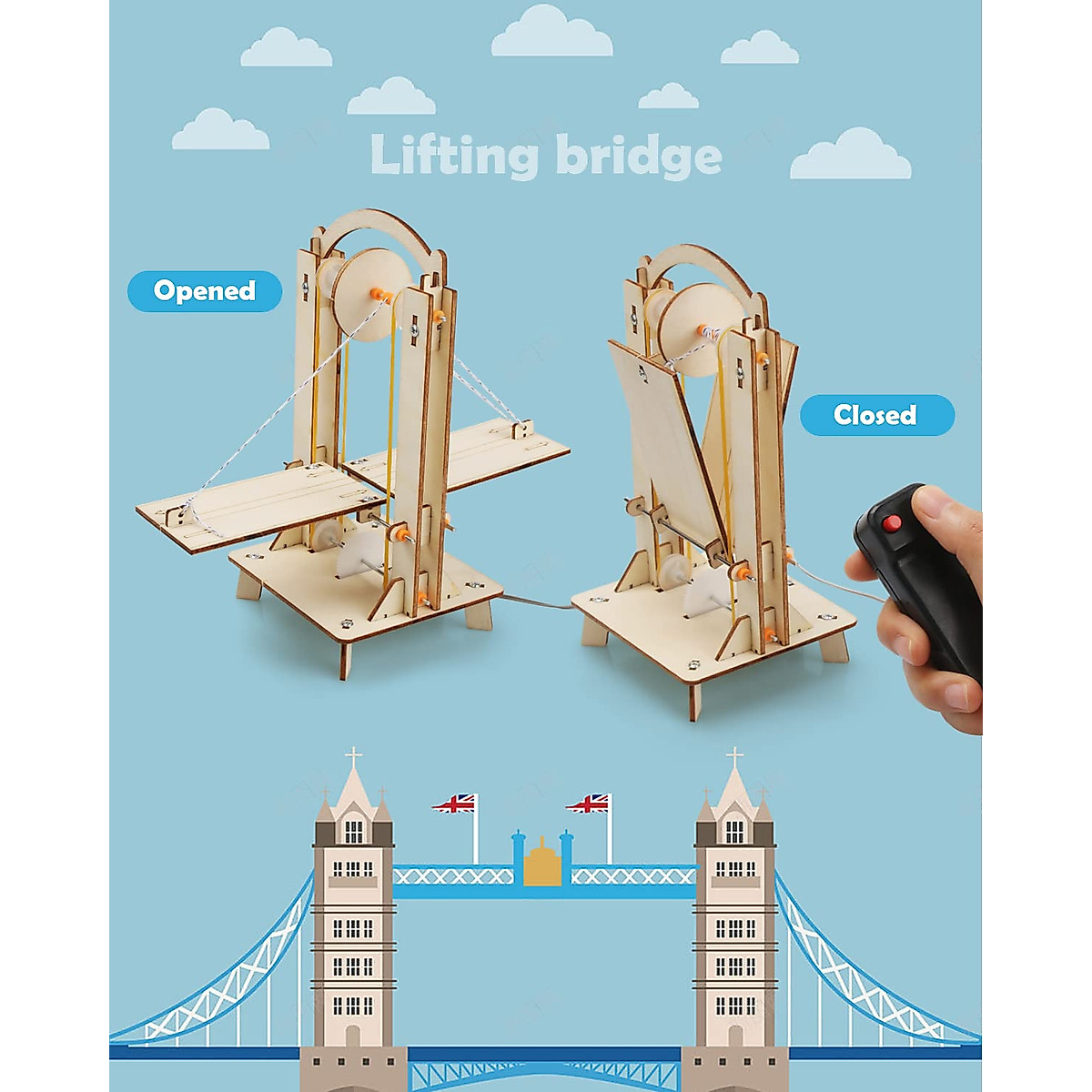 4 Set STEM Kits, Science Experiment STEM Projects for Kids Age 8-12, Model Car Kit, Educational Building Kits,3D Wooden Puzzles, DIY STEM Toys, Birthday Gift for Boys and Girls Ages 8 9 10 11 12
