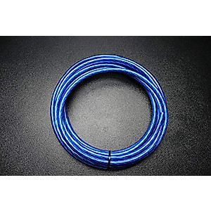 4 Gauge Wire 5 FT Blue 5FT Black Shiny Stranded Power Ground Cable AMP AWG