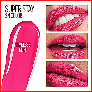 Maybelline Super Stay 24, 2-Step Liquid Lipstick Makeup, Long Lasting Highly Pigmented Color with Moisturizing Balm, Pink Goes On, Neon Pink, 1 Count