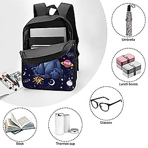 Uqesjik 3 Pcs Backpack Set Laptop Backpack Insulated Lunch Box Pencil Case Combo Cute Bookbag Casual Bags Hiking Backpacks