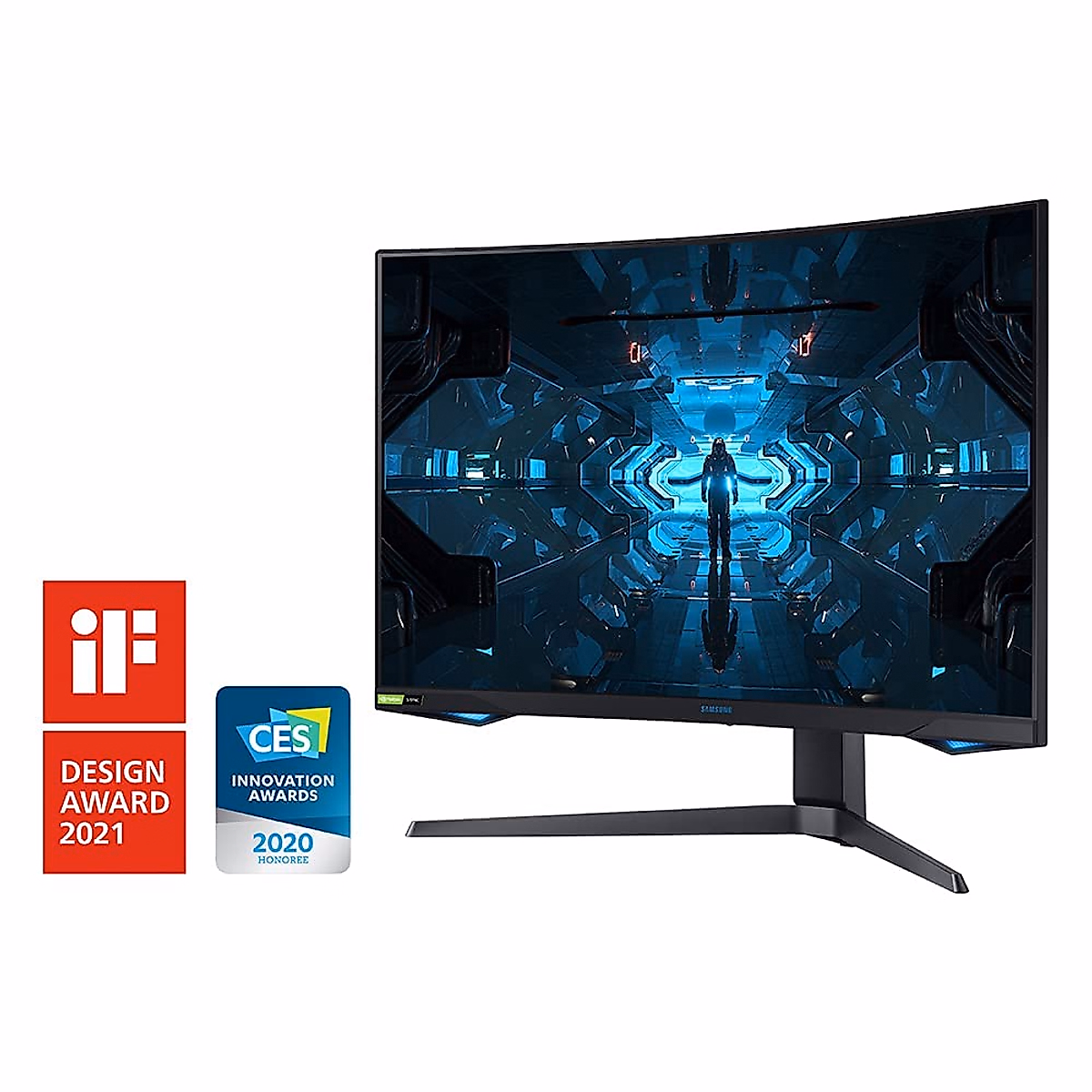 SAMSUNG Odyssey G7 Series 32-Inch WQHD (2560x1440) Gaming Monitor, 240Hz, Curved, 1ms, HDMI, G-Sync, FreeSync Premium Pro (LC32G75TQSNXZA) (Renewed)