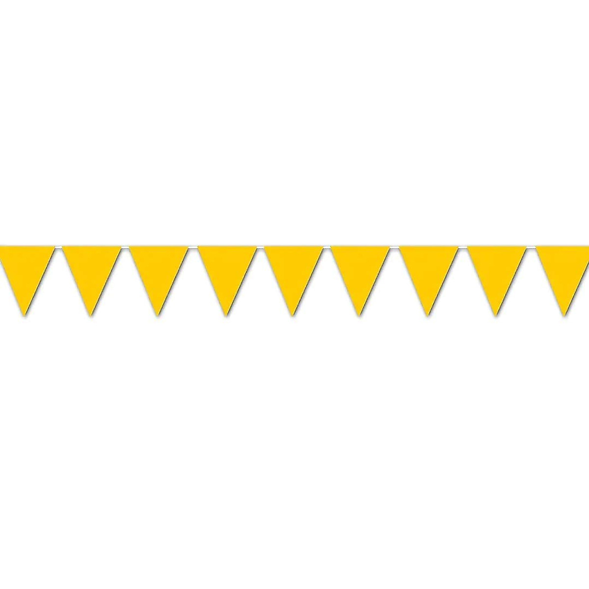 Beistle Triangular Indoor Outdoor Party Pennant Banner, 11" x 12', Golden-Yellow