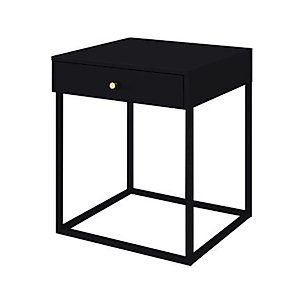 HIGOH Bedside Table Bedside Table Simple Modern Bedroom Small Bedside Storage Cabinet Cupboard Bedside Table Sofa Side Table with Drawer (Color : Black)