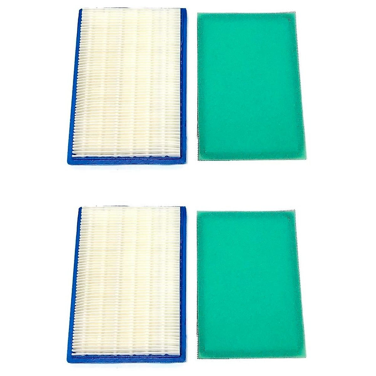2 Air Filters Plus 2 Pre-Filters Compatible With Briggs & Stratton A/C Filter Cartridge 397795 397795S, Pre-Cleaner Filter 399039