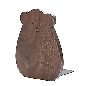 SZYAWsd File Sorters Wooden Art Book Magazine Holder Gift Bookend for Adult Student Teacher (Color : Brown)