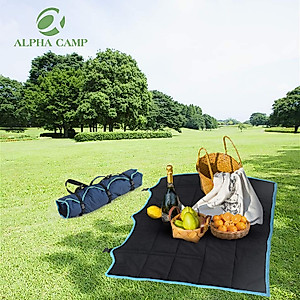 ALPHA CAMP Portable Camping Chair Quad Folding Chair Support 300 LBS Steel Frame Collapsible Chair with Cup Holder for Outdoor