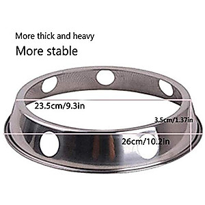 Ycanware Wok Ring is Suitable for All Woks, Steel Wok Rack 7¾-Inch and 9¾-Inch Reversible Size(2 Pack)