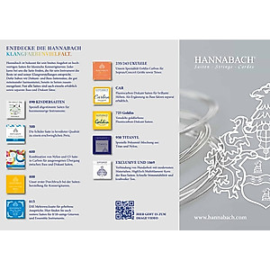 Hannabach 652527 Series 815 Silver Special Medium Tension String Set for Classic Guitar - Black