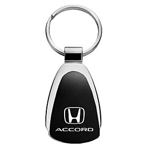 Au-Tomotive Gold Inc. Officially Licensed Black Teardrop Key Chain for Honda Accord