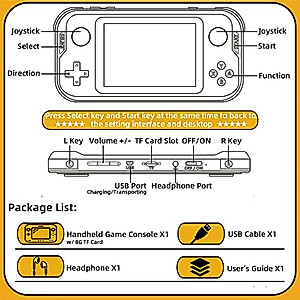 Handheld Game Console 3.5inch Mini Retro Gaming Player 700 Classic Games Preinstalled IPS Screen Rechargeable Game Consoles Box for Kids Boys Children(Yellow)