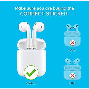 WaveBlock Classic, 2 Pair EarProtect Sticker for AirPods Classic 1st Generation, Harm Blocker for AirPods, 5G Shield Reduction, Fits in Case, Tested in FCC Certified Lab