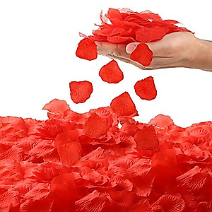 200 Pieces Artificial Rose Petal 9 Pieces Heart Shape Candles Romantic Love Candle Tealight Candle Girl Scatter Petal for Wedding Valentine's Day Dinner Cake Decor Party Favor