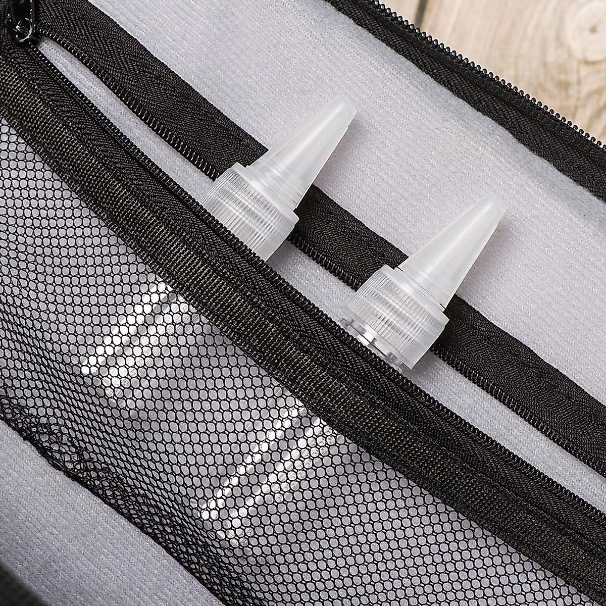 5PCS Empty Dropper Bottles Squeeze Bottles, Sharp-mouth Container with Twist Top Cap Clear Refillable Bottles, for Oil Paint Liquid Glue(100ml)