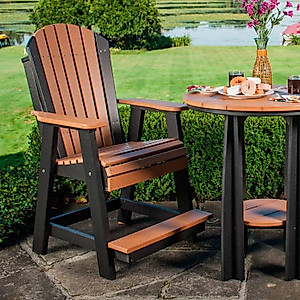 LuxCraft Balcony Chair - Counter Height - (Premium - Antique Mahogany)