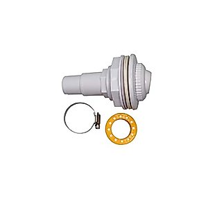 FibroPool Pool Return Jet Kit - Complete with Fittings, Eyeball Assembly, Clamp, Gaskets and PTFE Thread Tape - Compatible with Above Ground Pools