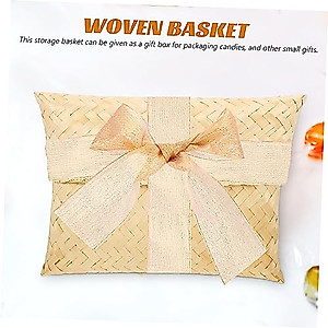 Hemoton 5pcs Bamboo Pillow Gift Box Pallet Racking Tablescape Decor Thai Sticky Rice Pillow Box Woven Sundries Basket Small Bamboo Woven Box Desktop Organizer Woven Baskets for Storage