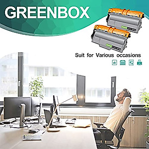 GREENBOX Compatible Toner Cartridge Replacement for Brother TN750 TN-750 TN720 TN-720 for Brother HL-5470DW HL-6180DW MFC-8910DW MFC-8710DW MFC-8950DW DCP-8155DN MFC-8810DW Printer (2 Black)