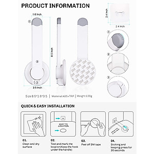 Toilet Lock Child Safety，Baby Proof Toilet Seat Lock with Extra Pallet,Fit for Most Toilet Lid，No Tools Installation