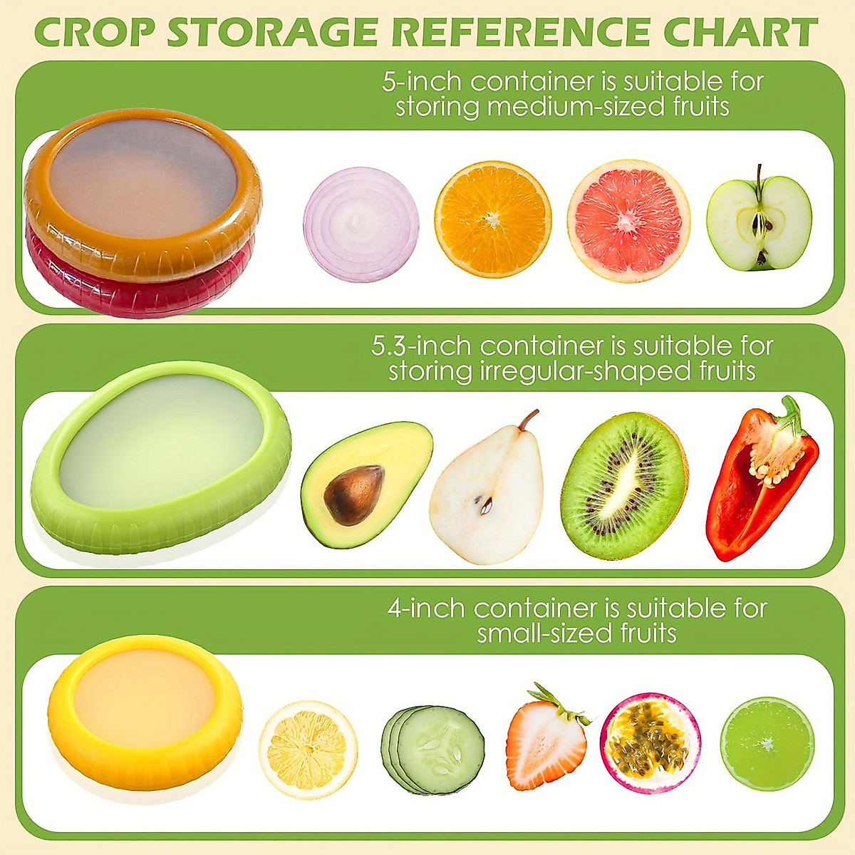 Silicone Fruit Storage Container Vegetable Food Storage Containers Set for Fridge Onion Storage Container, Avocado Keeper, Tomato Saver Container, and Lemon Holder Box 4PCS