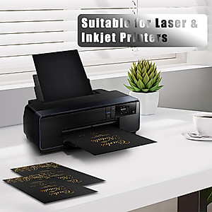 30 Sheets Black Cardstock, 8.5 x 11 Card Stock, 92lb/250gsm Thick Cover Stock, Heavyweight Printer Paper for Invitations, Scrapbooking, Crafting, DIY Projects, Decoration and Drawing