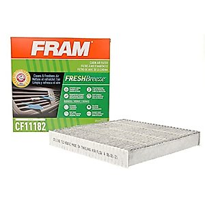 FRAM Fresh Breeze Cabin Air Filter Replacement for Car Passenger Compartment w/ Arm and Hammer Baking Soda, Easy Install, CF11182 for Select Acura and Honda Vehicles