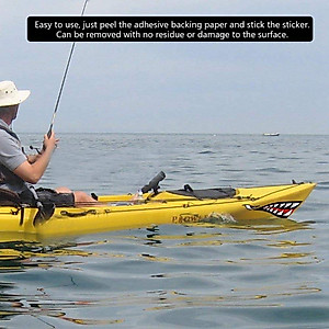 Wbestexercises Shark Teeth Mouth Stickers,2pcs Waterproof DIY Funny Shark Teeth Mouth Sticker Decal Car Kayak Boat Truck Decoration