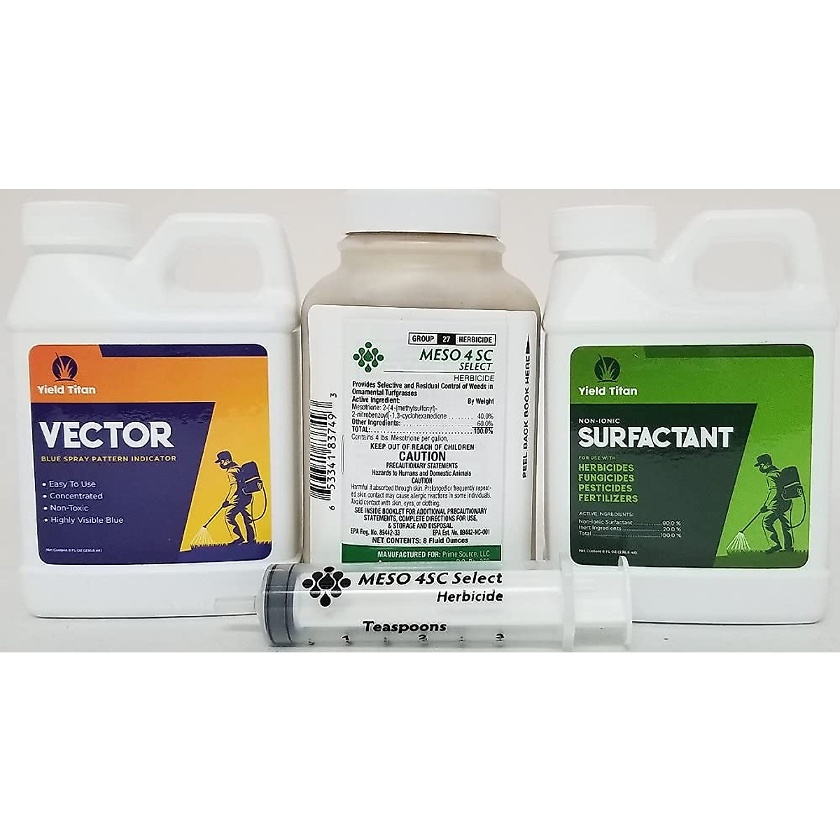 Primesource Meso 4 SC Select with Yield Titan's Vector Blue Concentrated Spray Pattern Indicator 8 Ounces and Surfactant