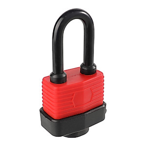 Heavy Duty Covered Laminated Steel Keyed Padlocks, Keyed Alike Locks, Waterproof Padlock for Outdoor use, 1-9/16 inch Wide Body, Long Shackle-Pack of 20