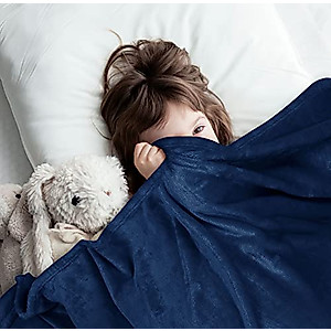 Utopia Bedding Fleece Blanket King Size Navy 300GSM Luxury Bed Blanket Anti-Static Fuzzy Soft Blanket Microfiber (90x102 Inches)