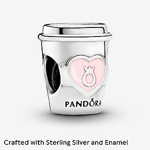Pandora Jewelry Take a Break Coffee Cup Charm - Fun, Original Charm Charm Bracelets - Perfect Charm for Mom, Sister, Daughter & More - Sterling Silver, No Box