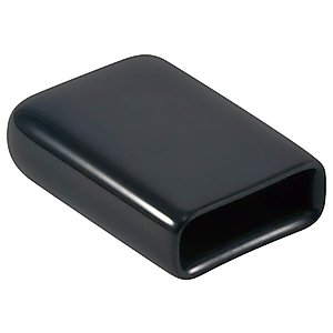 Caplugs 99190516 Plastic Rectangular Finishing Cap with Flat End Grip. VRF-125X500-16, Vinyl, Length 1.000" ID 0.500", Black (Pack of 800)