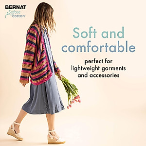 Bernat Softee Cotton Pool Green Yarn - 3 Pack of 120g/4.25oz - Nylon - 3 DK (Light) - 254 Yards - Knitting, Crocheting & Crafts