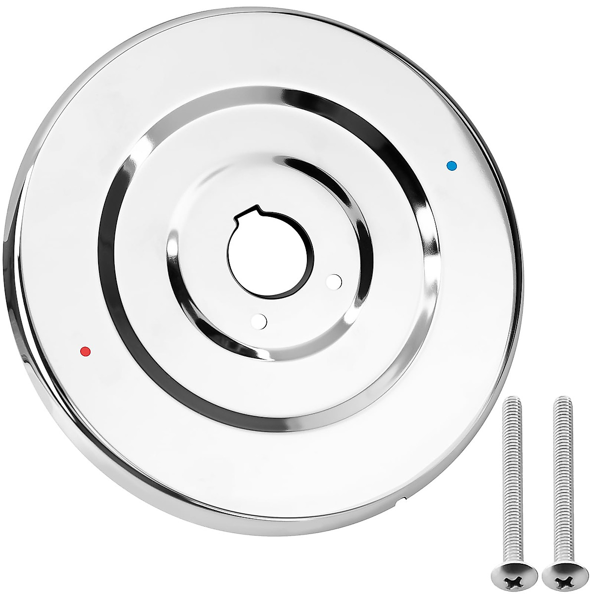 Shower Faucet Cover Plate Replacement for Moen 16090, Shower Escutcheon Plate Compatible with Most Chateau Single-handle Tub and Shower Faucets, Shower Trim Kit Parts