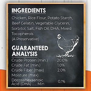 Canine Naturals Puppy Chicken and Rice Chew - Rawhide Free Puppy Treats - Made with USA Chicken - All-Natural & Easily Digestible - 40 Pack of 5-Inch Sticks for Puppies