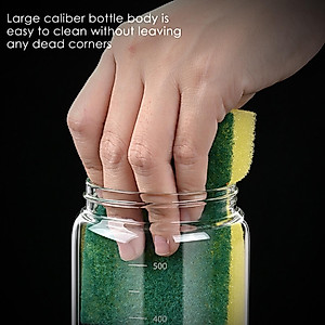 ERICAT Oil Spray Bottle, 2 in 1 Spraying and Pouring Oil Bottles, 550ml Large Capacity with Scale, Oil Sprayer Mister Dispenser, Refillable Food Grade Oil Vinegar Spritzer Sprayer Bottles for Kitchen