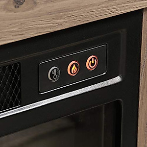 Sauder Barrister Lane Media Fireplace, for TVs up to 60", Salt Oak finish