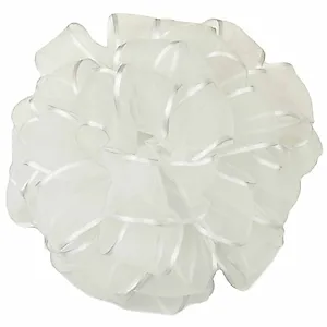Offray, White Wired Edge Arabesque Craft Ribbon, 7/8-Inch, 7/8 Inch x 9 Feet