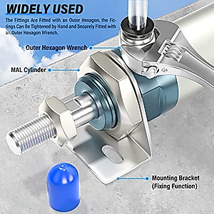 TAILONZ PNEUMATIC Male Straight 3/8 Inch Tube OD x 3/8 Inch NPT Thread Push to Connect Fittings PC-3/8-N3 (Pack of 10)