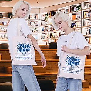 CMNIM Blue ’ Hour Inspired Tote Bag TomorrowXT Album Kpop Merchandise Korean Music Gift for Kpop Lover Party Favor (Blue ’ Hour Inspired Tote Bag)