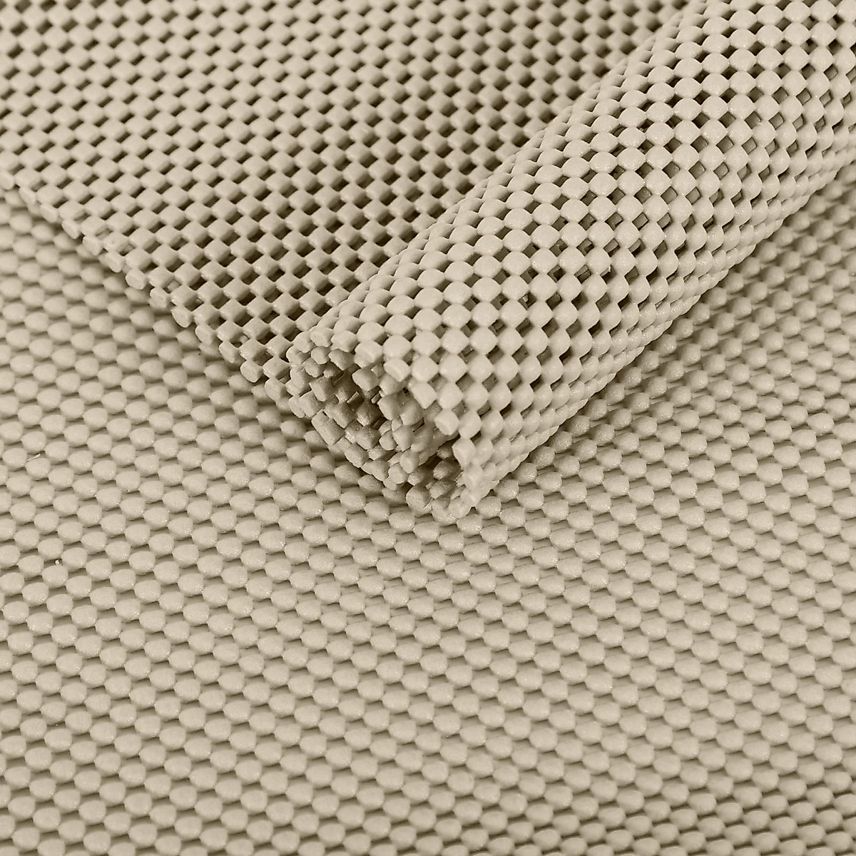 RAY STAR 12X48 Inch Shelf Liner for Kitchen Cabinets, Non-Adhesive Cabinet Liner Washable, PVC Drawer Liner for Dresser Non-Slip Bathroom Beige