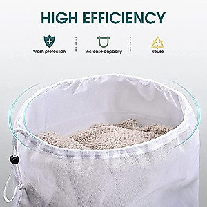 OTraki Heavy Duty Large Laundry Bags 2 Pack 28 x 45 inch and 2 Pack 24 x 35 inch Drawstring Mesh Washing Bag for Dirty Clothes Home College Dorm Travel Use