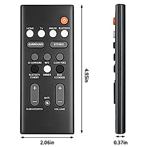 Replacement Remote Control VAF7640 VAF76400 for Yamaha ATS-1080 ATS1080 YAS-108 YAS108 Home Theater Audio Soundbar System(with Battery)