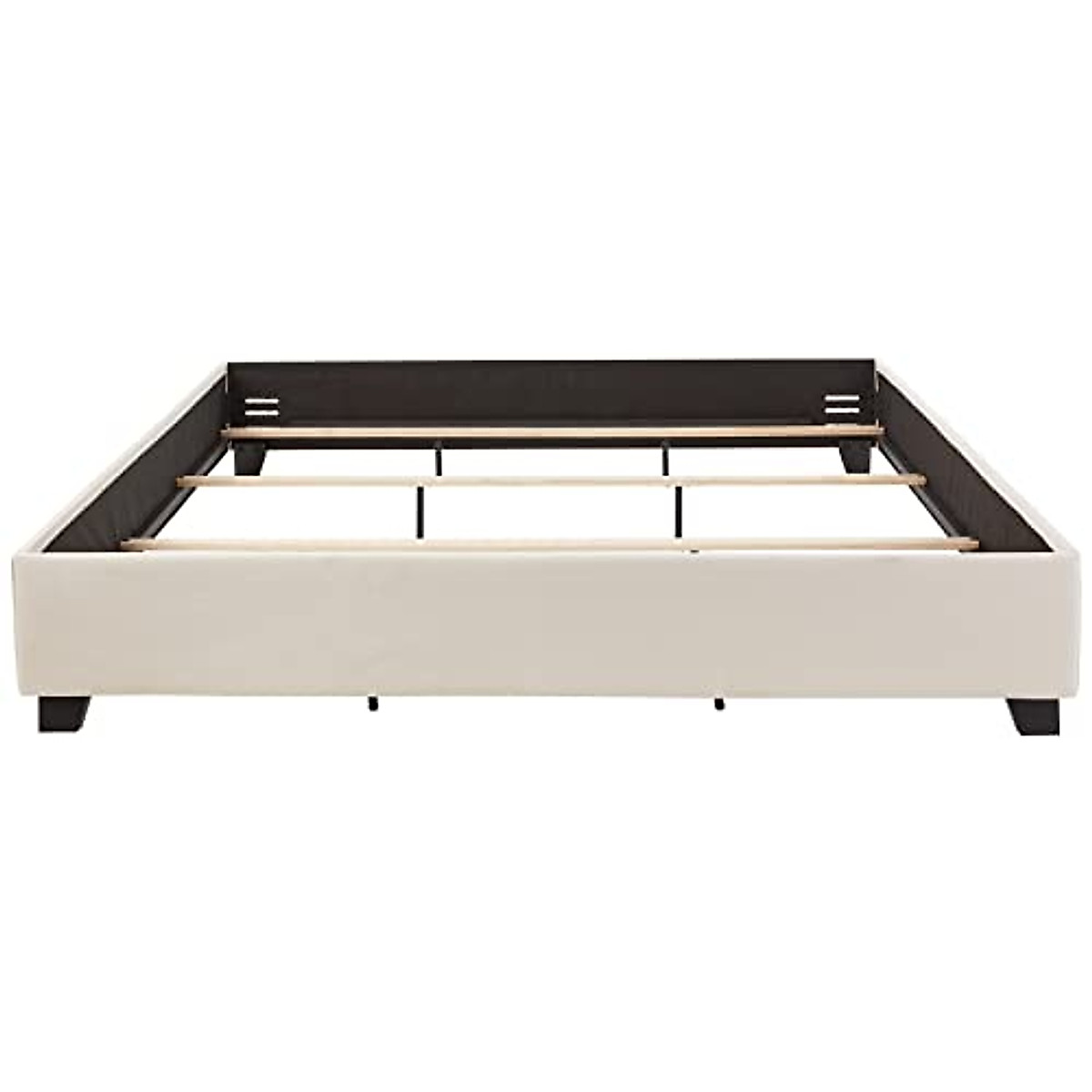 Republic Design House Upholstered Bed Frame Only, Ivory, California King Size, (375-FO-BR)