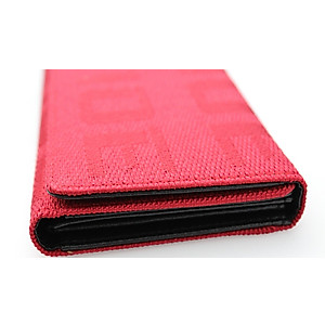 JDM WOMENS BRIDE RACING FABRIC TRIFOLD RED WALLET LEATHER GRADATION FEMALE+Key